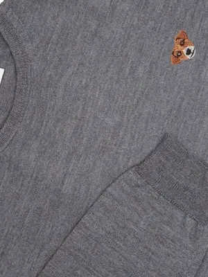 PELO FOUNDATION Dog-appliqué Jumper - Grey