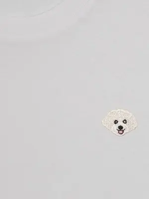 PELO FOUNDATION Dog-appliqué T-shirt - White