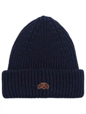 PELO FOUNDATION Sausage Dog Patch Beanie - Blue