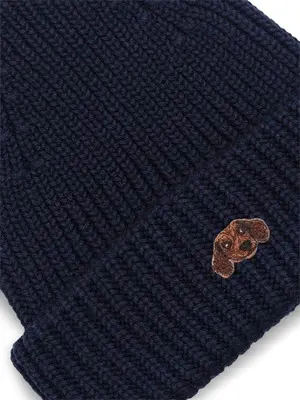 PELO FOUNDATION Sausage Dog Patch Beanie - Blue