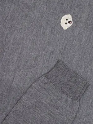PELO FOUNDATION Dog-appliqué Jumper - Grey