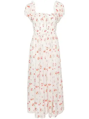 DÔEN Stanza Floral Midi Dress