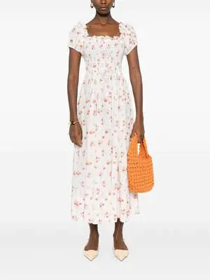 DÔEN Stanza Floral Midi Dress