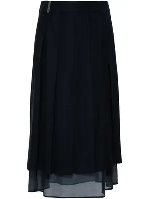 Peserico Pleated Midi Skirt