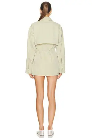 GRLFRND Tech Gabardine Parka Jacket - Light Olive