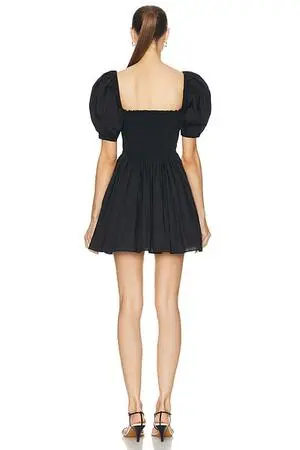 Matteau Shirred Peasant Mini Dress