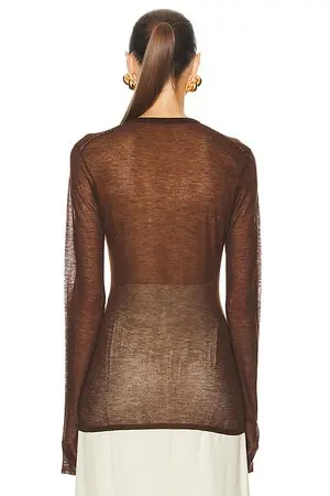 Saint Laurent Long Sleeve Henley Top