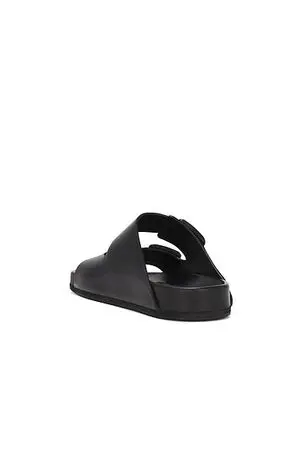 Balenciaga Leather Sunday Sandals - Black