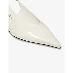 JIMMY CHOO Amel Pointed-toe Slingback Heeled Courts - Latte
