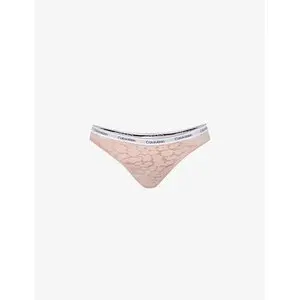 Calvin Klein Modern Branded Stretch-lace Briefs - Subdued