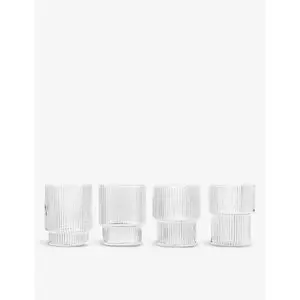 FERM LIVING Ripple Stackable Glasses Set Of Four - One-color