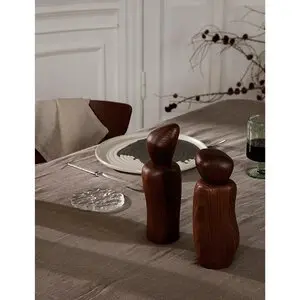 FERM LIVING Pebble Wooden Seasoning Grinder 18.8cm - Brown