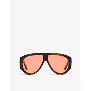 TOM FORD Bronson Pilot-frame Sunglasses - Brown
