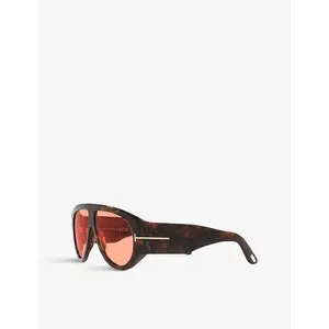 TOM FORD Bronson Pilot-frame Sunglasses - Brown