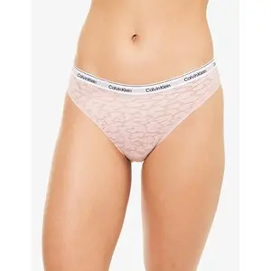 Calvin Klein Animal-print Branded-waistband Stretch-lace Briefs Xxl