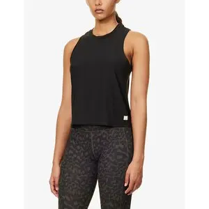 Vuori Energy Brand-patch Stretch-jersey Top - Black