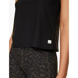 Vuori Energy Brand-patch Stretch-jersey Top - Black