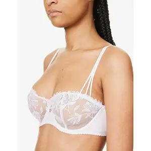 AUBADE Lovessence Floral-embroidered Lace Underwired Bra