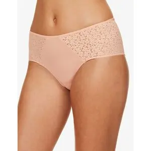 Chantelle Norah Stretch-lace Shorty Briefs - Golden Beige