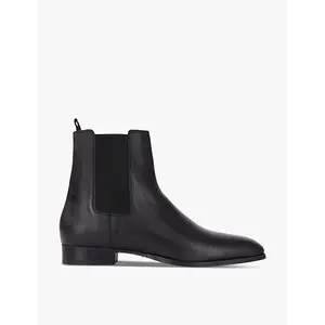 The Kooples Almond-toe Leather Chelsea Boots - Black