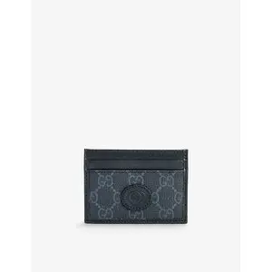 Gucci Logo-print Canvas And Leather Card Holder