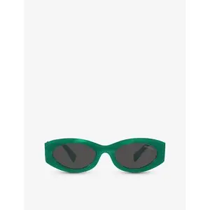 Miu Miu Oval-frame Sunglasses - Green
