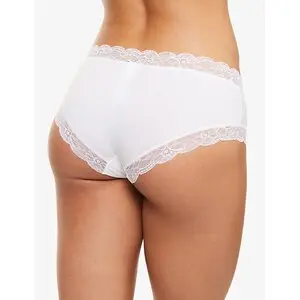 Hanro Mid-rise Lace-trim Stretch-cotton Briefs
