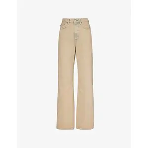 Acne Studios Brand-patch Wide-leg High-rise Denim Jeans