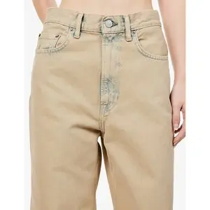 Acne Studios Brand-patch Wide-leg High-rise Denim Jeans