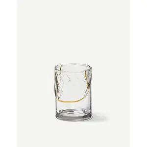 SELETTI Kintsugi Glass And Gold Tumbler
