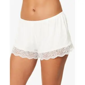 Eberjey Malou Lace-trimmed Stretch-modal Pyjama Set - Ivory