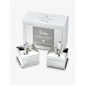 ARTHUR PRICE Giraffe First Hair And First Tooth Silver-plated Box Set Of Two