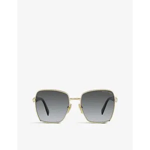 Prada Square Frame Sunglasses - Gold