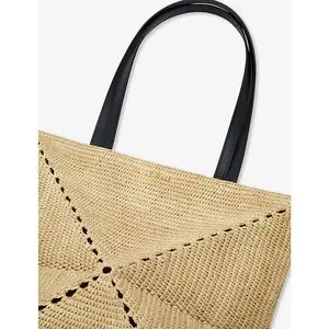 Loewe X Paula's Ibiza Puzzle Fold Medium Raffia Tote Bag - Natural