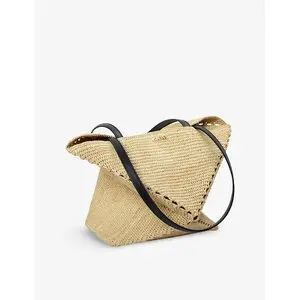 Loewe X Paula's Ibiza Puzzle Fold Medium Raffia Tote Bag - Natural