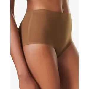 Chantelle Soft Stretch Seamless One-size High-waisted Briefs - Cocoa