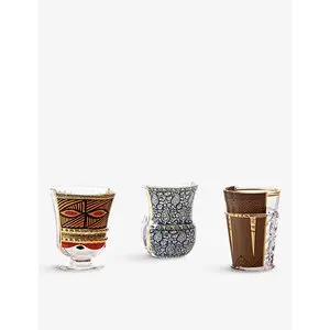 SELETTI Rodina Hybrid Patterned Glasses Set Of Three - One-color