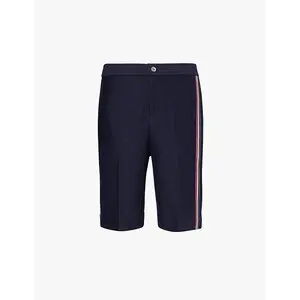 Thom Browne Striped-trim Straight-leg Cotton Shorts