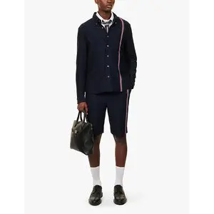 Thom Browne Striped-trim Straight-leg Cotton Shorts