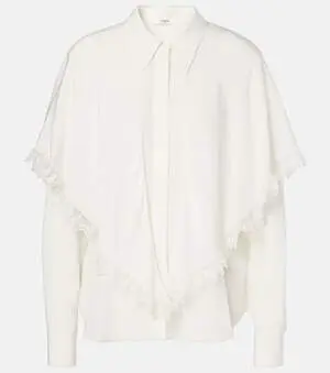 Chloé Knotted Heritage Silk Crêpe De Chine Blouse - White