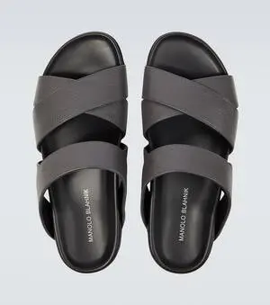 Manolo Blahnik Inezmu Leather Sandals