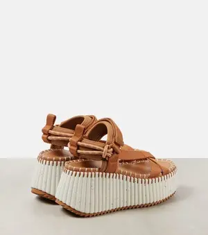 Chloé Nama 80 Wedge Sandals