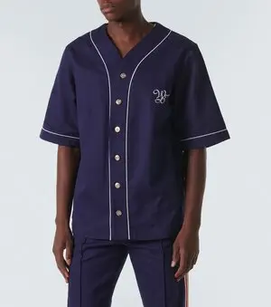 WALES BONNER Freestyle Logo Cotton Drill Shirt