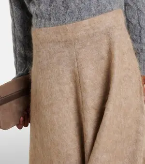 Brunello Cucinelli Wool And Cashmere-blend Midi Skirt