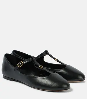 Chloé Marcie Leather Flats - Black