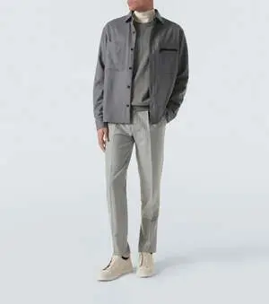 Zegna Padded Wool Mélange Overshirt - Grey