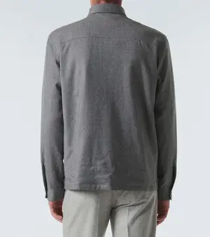 Zegna Padded Wool Mélange Overshirt - Grey