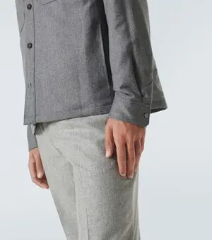 Zegna Padded Wool Mélange Overshirt - Grey