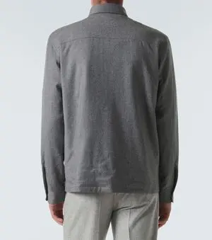 Zegna Padded Wool Mélange Overshirt - Grey