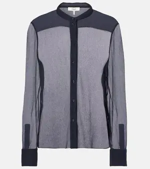 Chloé Silk Chiffon Shirt - Blue
